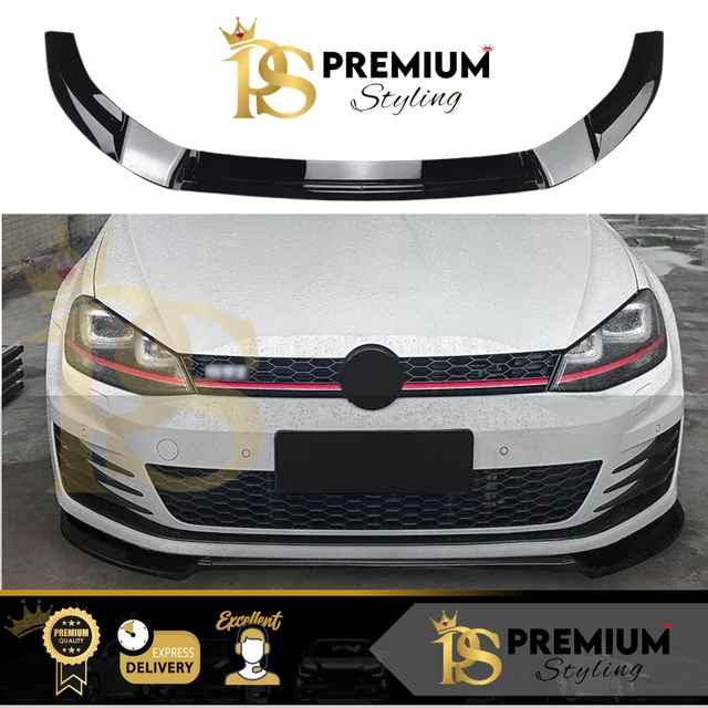 VW GOLF MK7 MK7.5 GTI R GTD TSI TDI Front Bumper Lip Splitter Kit (2013 ...