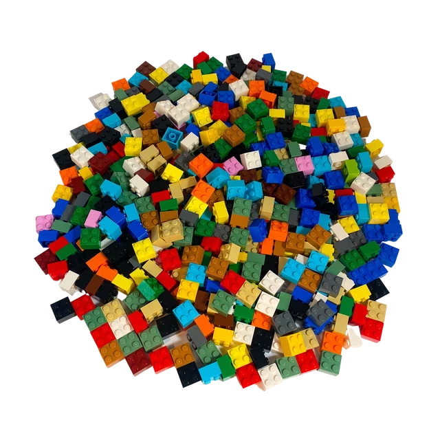 LEGO® 2X2 BRICKS colorful / various quantities / colorful brick mix ...