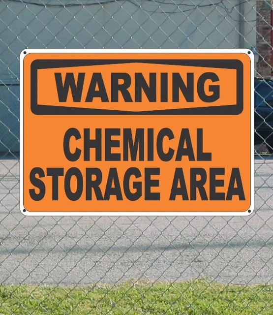 WARNING CHEMICAL STORAGE area - OSHA Safety SIGN 10 WARNING CHEMICAL STORAGE area - OSHA Safety SIGN 10