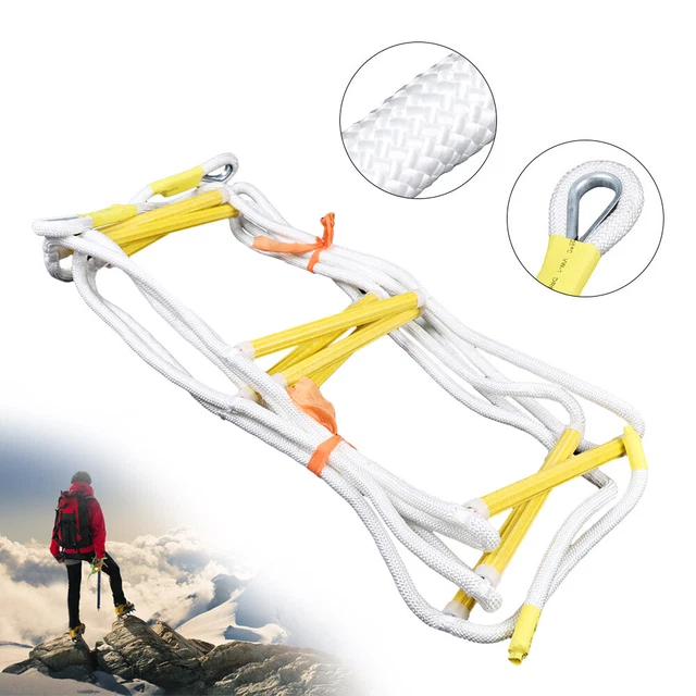 16-FOOT EMERGENCY ESCAPE Rope Ladder For High-Altitude Operations Fire ...