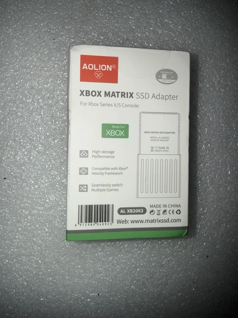 AOLION XBOX SERIES X/S SSD Adapter AL-XB2063 Matrix Storage Expansion M ...