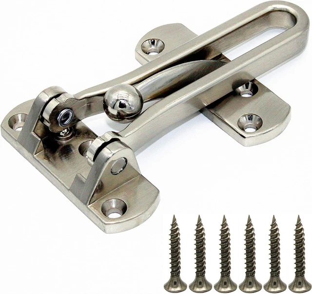 DOOR RESTRICTOR SECURITY Chain Type Safety Lock Guard Limiter included ...