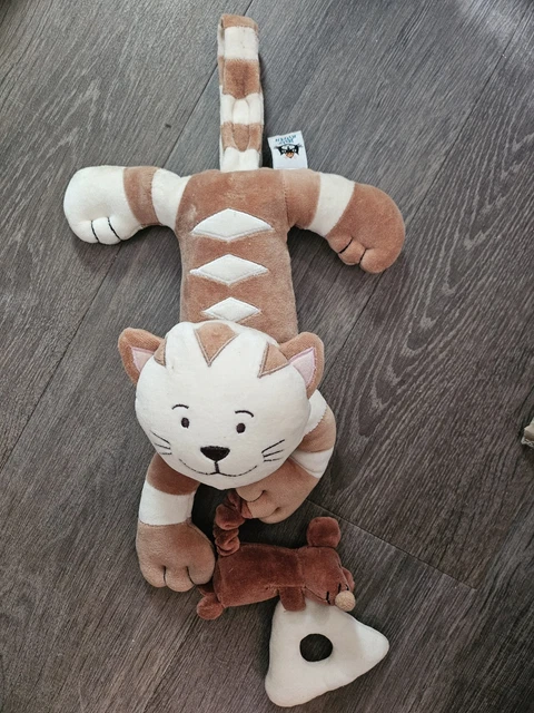 JELLYCAT, JELLYKITTEN VERY Rare Cat And Mouse Cot Mobile Plays A Song ...