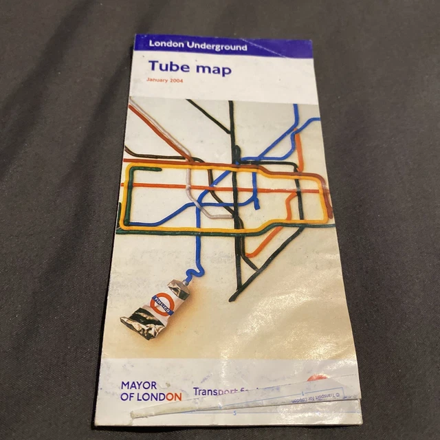 LONDON UNDERGROUND TUBE Map - Tate Gallery by Tube - January 2004 GC £7 ...