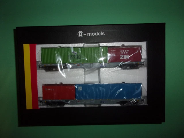 B-MODELS COFFRET 2 wagons porte conteneurs 45116 NEUF EUR 112,00 ...