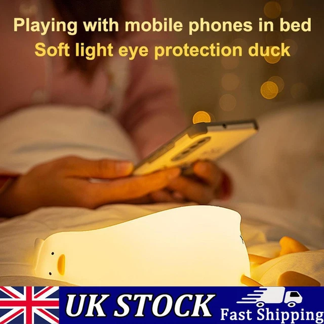 LED LYING FLAT Duck Dimming Atmosphere Table Lamp BPA Free USB Charging ...