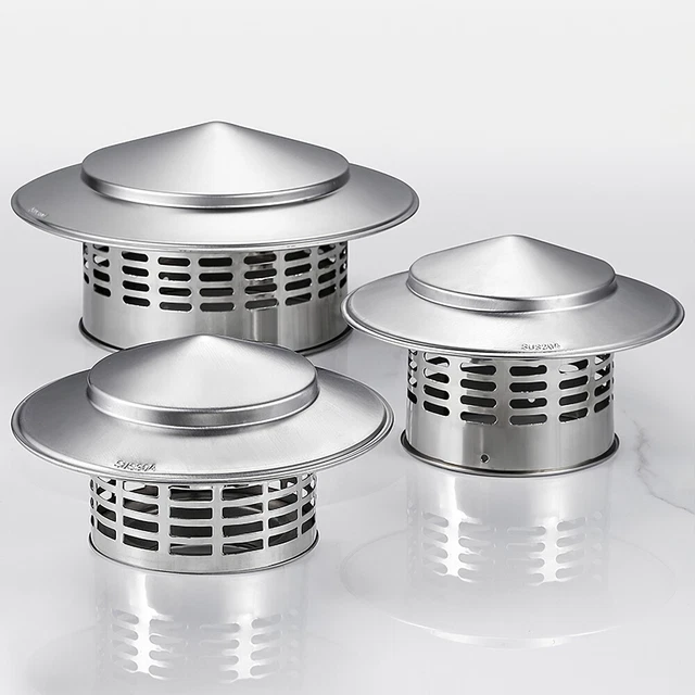 CHIMNEY RAIN CAP Chimney Flue Cowl Pipe Roof Vent Cover Stove Pipe ...