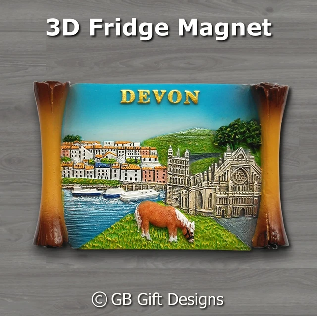 3D DEVON EXETER Dartmoor Pony Scenes Fridge Magnet Gift Souvenir Xmas £ ...