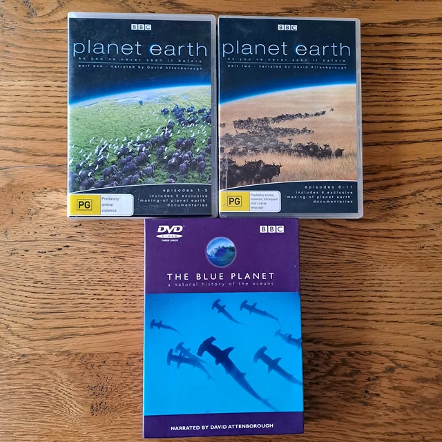 DAVID ATTENBOROUGH DVDS - Planet Earth & The Blue Planet. 7 discs. $9. ...