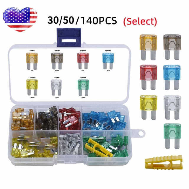 30/140PCS ATR MICRO2 Blade Fuses Assorted Kit Car 30A 25A 20A 15A 10A 7 ...