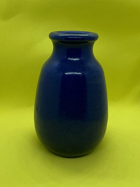 ANTIQUE RONUK ENGLISH Stoneware Deep Cobalt Blue Glazed Cream Or Ink ...