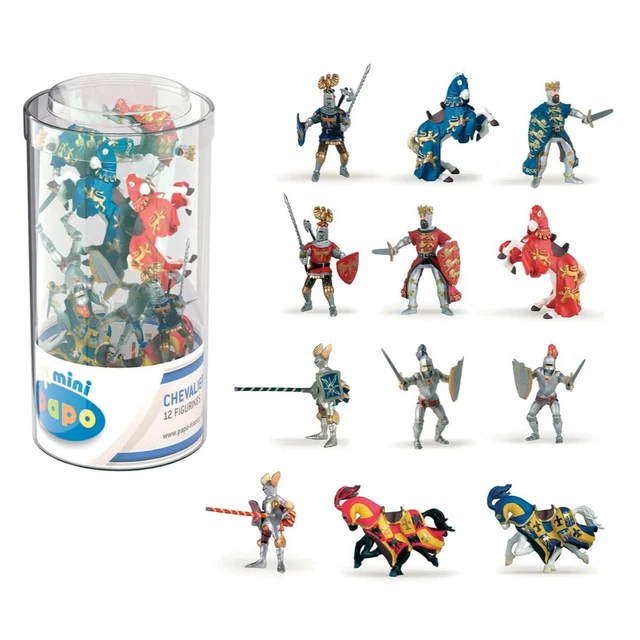 PAPO MINI KNIGHTS Figures in Tube 33016 12pcs Fantasy World Detailed ...