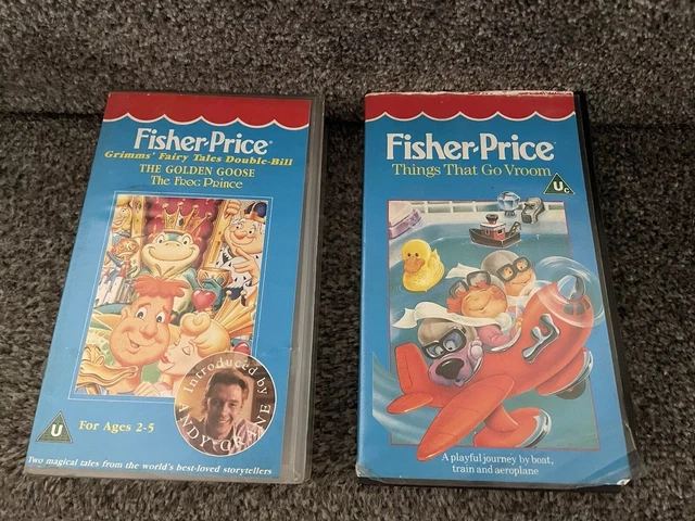 VINTAGE FISHER PRICE VHS Grimms’s Fairy Tales/Things That Go Vroom 1988 ...