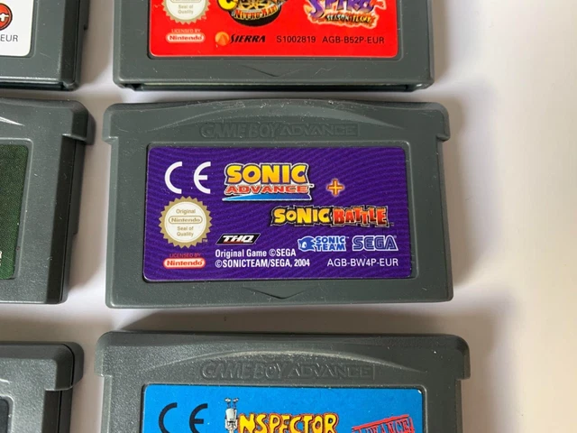 SONIC ADVANCE + Sonic Battle - GAME BOY ADVANCE GBA Game Only 2 games ...