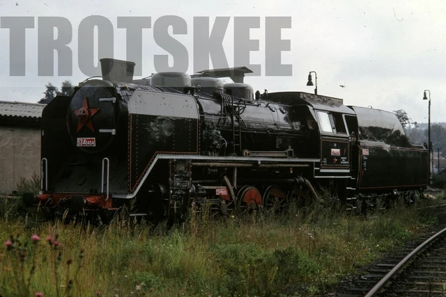 35MM SLIDE CSD Czechoslovakia Railway Steam Loco 534 0454 Letchrad 1975 ...