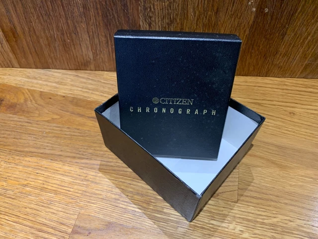 GENUINE ORIGINAL CITIZEN CHRONOGRAPH Black Outer Presentation Watch Box ...