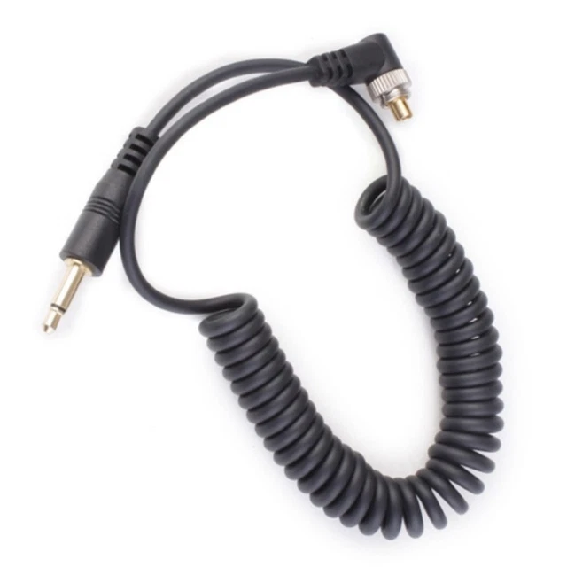 ADJUSTABLE 3.5MM MALE to PC Sync Cable Cord Stable Screw Lock Designing ...