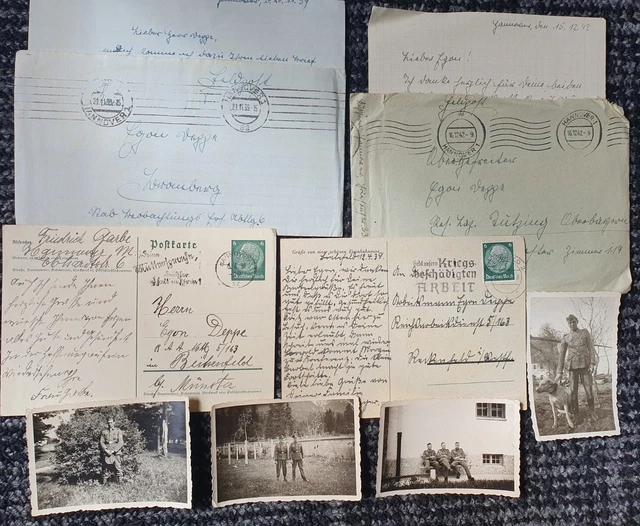 ORIGINAL GERMAN WW2 Soldiers Letters And Photographs Postcard/postkarte ...