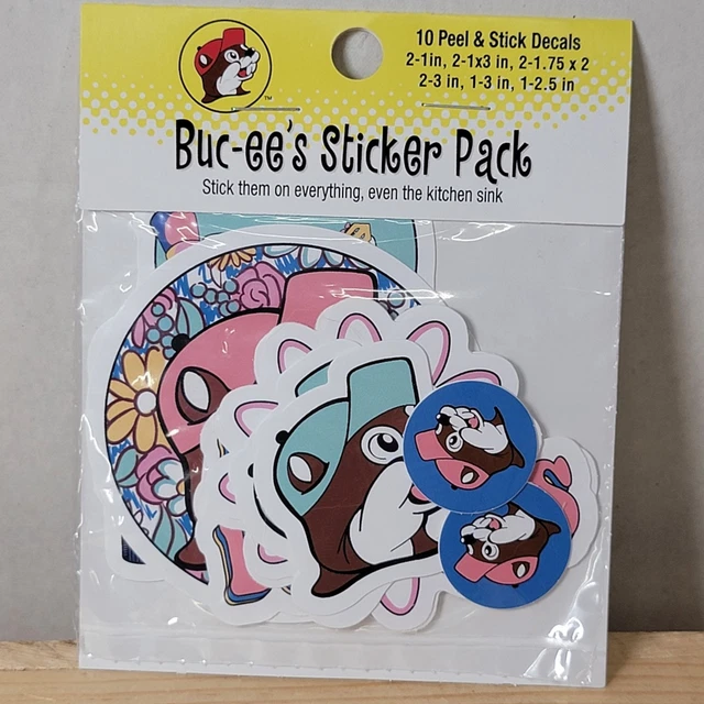 BUC-EE'S STICKER PACK: 10 Peel & Stick Decals - SEALED $15.00 - PicClick