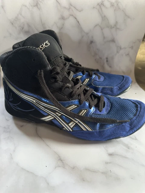 ASICS CAEL V4.0 Cael Sanderson Mens Size 10.5 Blue & Black Wrestling ...