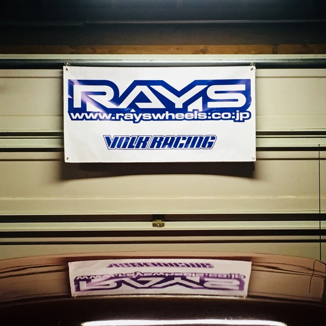 VOLK RACING RAYS Engineering TE37 JDM Banner AE86 EG EK SW20 S2000 STI ...