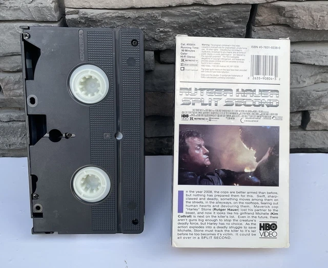 SPLIT SECOND VHS 1992 Rutger Hauer Kim Cattrall HBO Horror Sci-Fi $11. ...