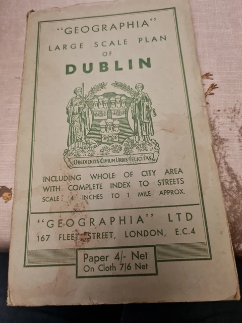 GEOGRAPHIA LARGE SCALE Plan Of Dublin Vintage Paperback Map £6.25 ...