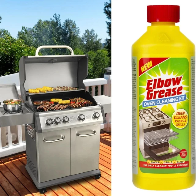 2X ELBOW GREASE Oven Cleaner Kit 500Ml Include Rack Bag For Cleaning ...