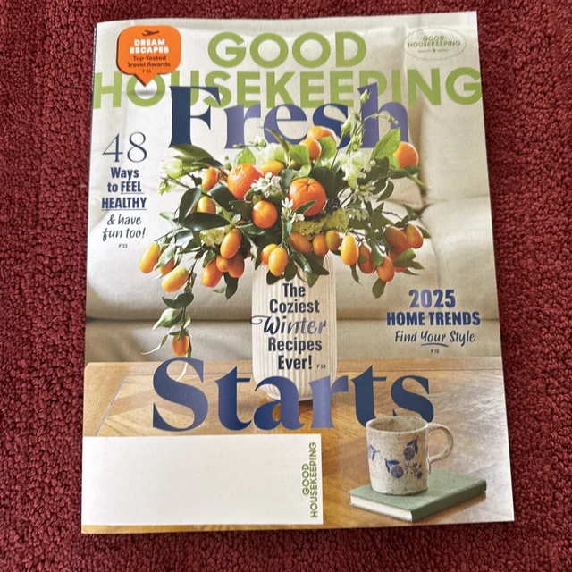 GOOD HOUSEKEEPING MAGAZINE Jan/Feb 2025 Fresh Starts 2025 Home Trends £ ...