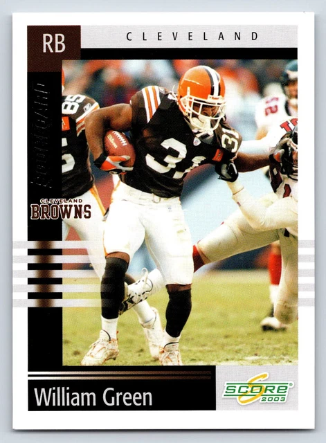 WILLIAM GREEN CLEVELAND Browns 2003 Score #27 Scorecard #/500 18148 EUR ...