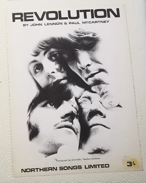 THE BEATLES ORIGINAL SHEET MUSIC 1968 REVOLUTION NORTHERN EX See pics ...