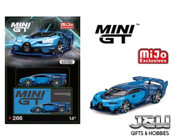 MINI GT BUGATTI Vision Gran Turismo Blue Limited Edition MGT00266 1/64 ...
