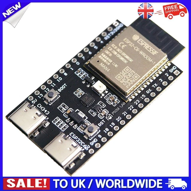 Hot Esp32 C6 Development Board Risc V Esp32 C6 Wroom 1 Development Module 512kb £1031 Picclick Uk