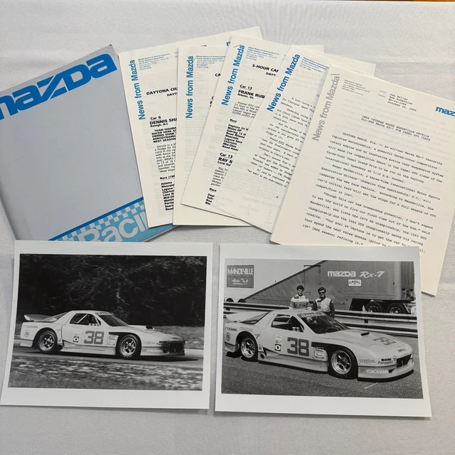1986 MAZDA RX-7 Racing Press Kit Brochure Photos Camel GT £61.43 ...