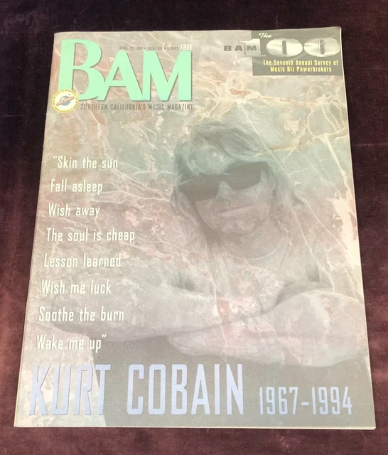 BAM MAGAZINE ORIGINAL 1994 Kurt Cobain 1967-1994 Issue $49.99 - PicClick