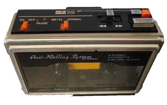 SHEBRO SB-33 STEREO Cassette Record Player Walkman Vintage retro old ...