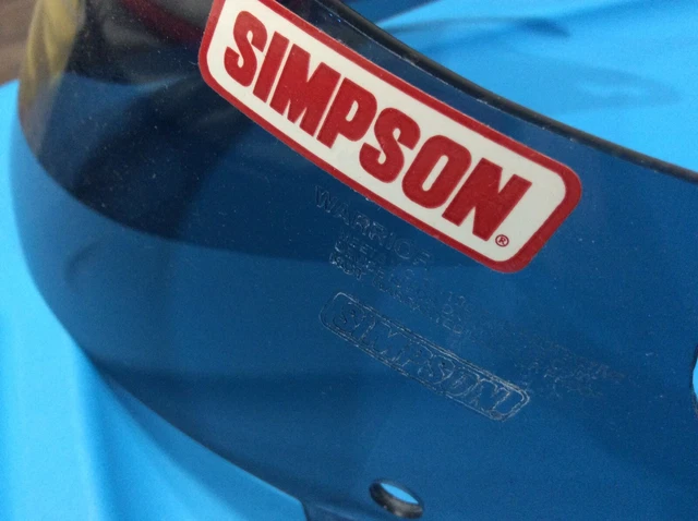 SIMPSON WARRIOR MOTORCYCLE helmet tinted visor $75.00 - PicClick CA