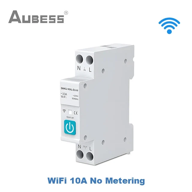 TUYA WIFI SMART Circuit Breaker With Metering 1P Rail DIN Smart Home ...