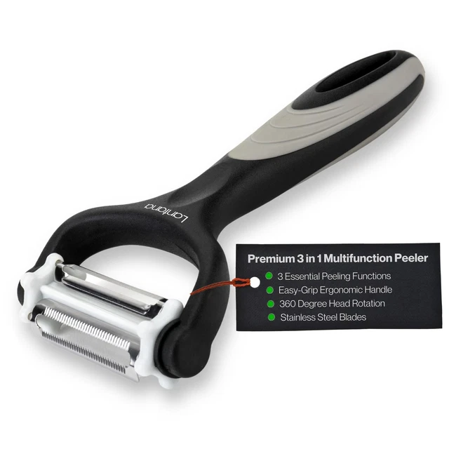 LANTANA POTATO PEELER Micro Serrated Veg Peeler Julienne Slicer 3 in 1 ...