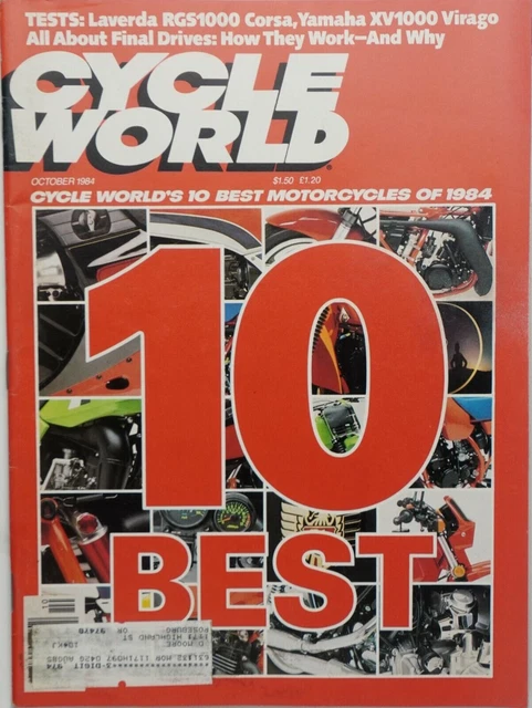 CYCLE WORLD MOTORCYCLE Magazine October 1984 Laverda RGS1000 Corsa ...