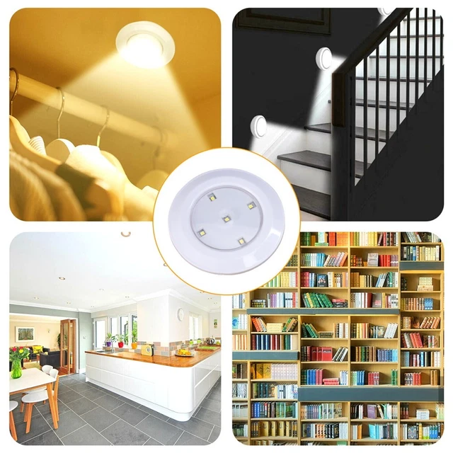 3 PCS DIMMABLE Wireless Cabinet Night Light LED Remote Wall Light £15. ...
