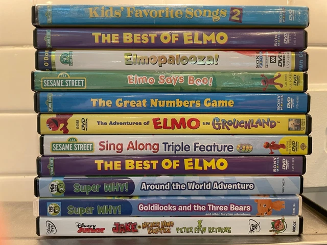 COLLECTION OF SESAME Street-Elmo, PBS Super-Why, and Disney Jr. DVDs ...