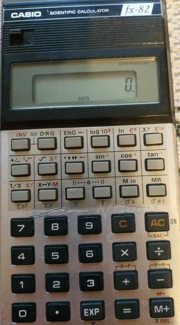 CASIO FX-82 SCIENTIFIC calculator for the 80s rare vintage EUR 7,52 ...