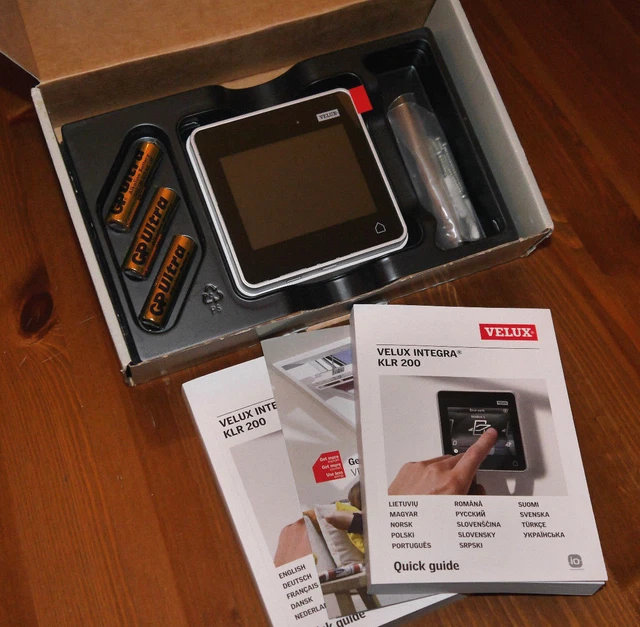 ORIGINAL VELUX INTEGRA Io-homecontrol Pad KLR 200 Touchscreen Bedienung ...