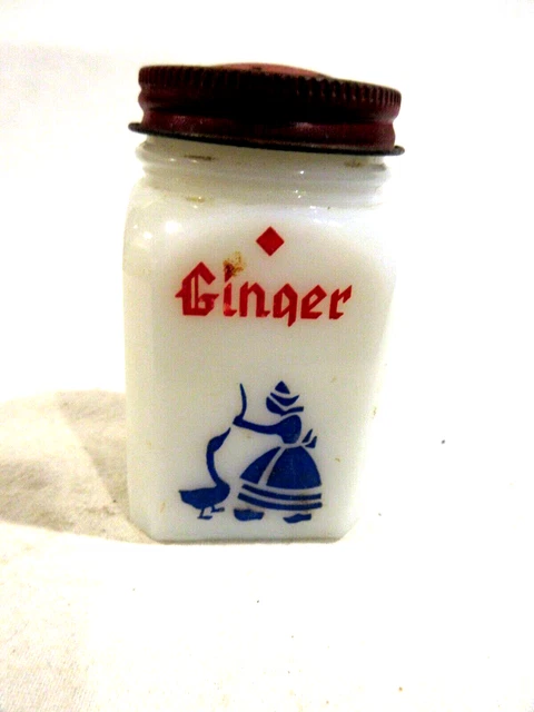 VINTAGE HAZEL ATLAS Ginger Spice Shaker Dutch Scene $9.99 - PicClick
