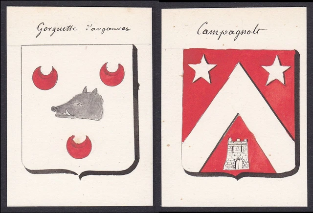 GORGUETTE D'ARGOEUVES CAMPAGNOLT Frankreich Wappen coat of arms ...