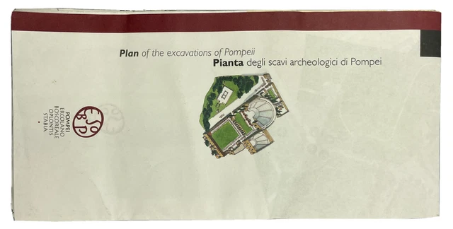 PLAN OF THE Excavations of Pompeii Italy Map Vintage 2002 Ephmera £8.96 ...