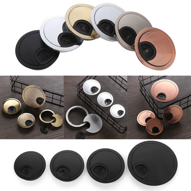 HARDWARE LINE BOX Wire Hole Cover Computer Grommet Desk Table Cable ...