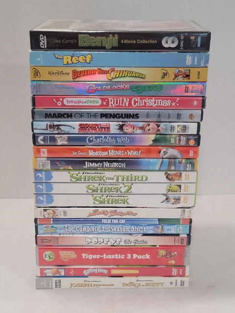 20 KIDS DVD Lot - Disney, Dreamworks, Animated, Children, Family DVDs £ ...