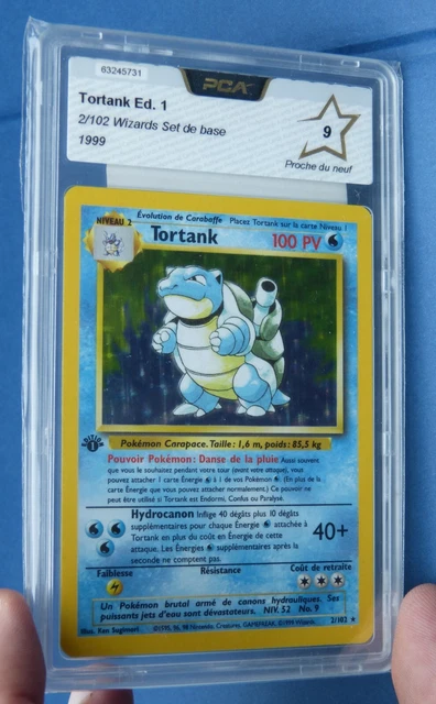 CARTE FRANÇAISE 1999 Pokemon Set de Base Edition 1 Tortank #2/102 PSA ...